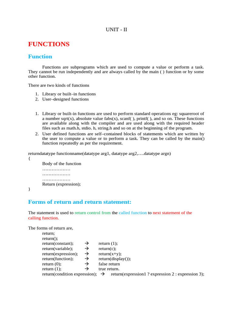 unit2-3(pps) | PDF | Parameter (Computer Programming) | Computer Program