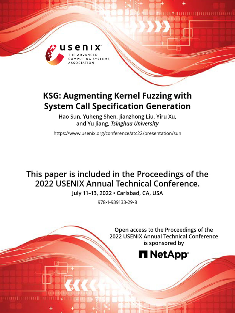 KSG: Augmenting Kernel Fuzzing with System Call Specification Generation | PDF | Pointer ...