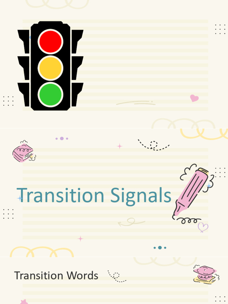 2nd QTR Transition Signals | PDF | Sentence (Linguistics) | Language ...