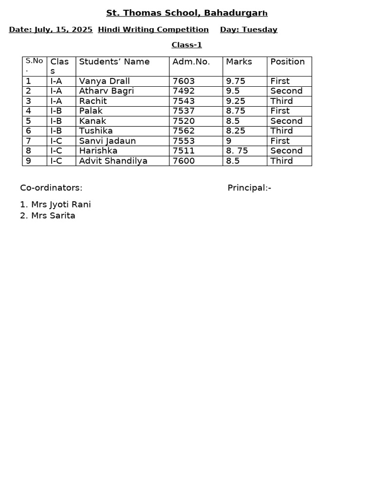 English Cursive Writing Competition 2025-26 | PDF