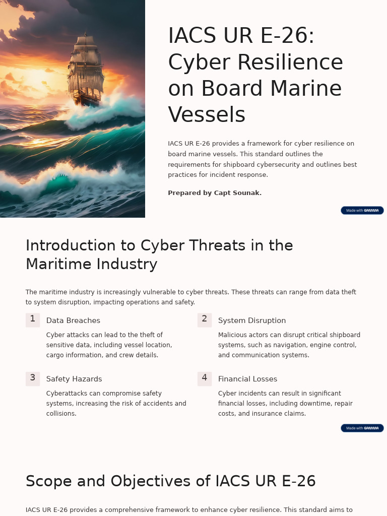 IACS UR E 26 Cyber Resilience On Board Marine Vessels | PDF | Computer Security | Security