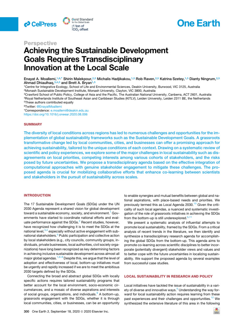 Localizing Sustainability for SDGs | PDF | Sustainability | Millennium ...