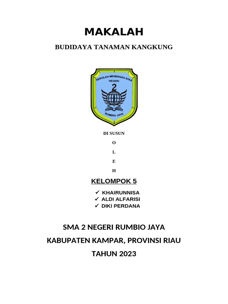 Proposal Tanaman Kangkung Kelompok 5 | PDF