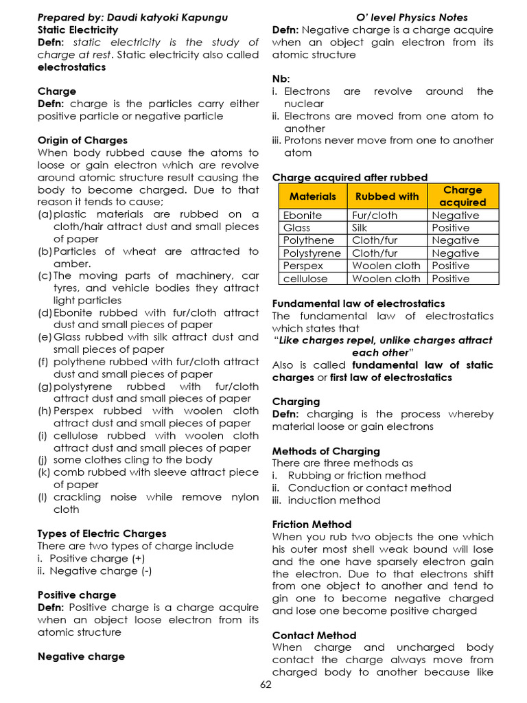 Physics Notes F-2 | PDF | Capacitor | Magnet