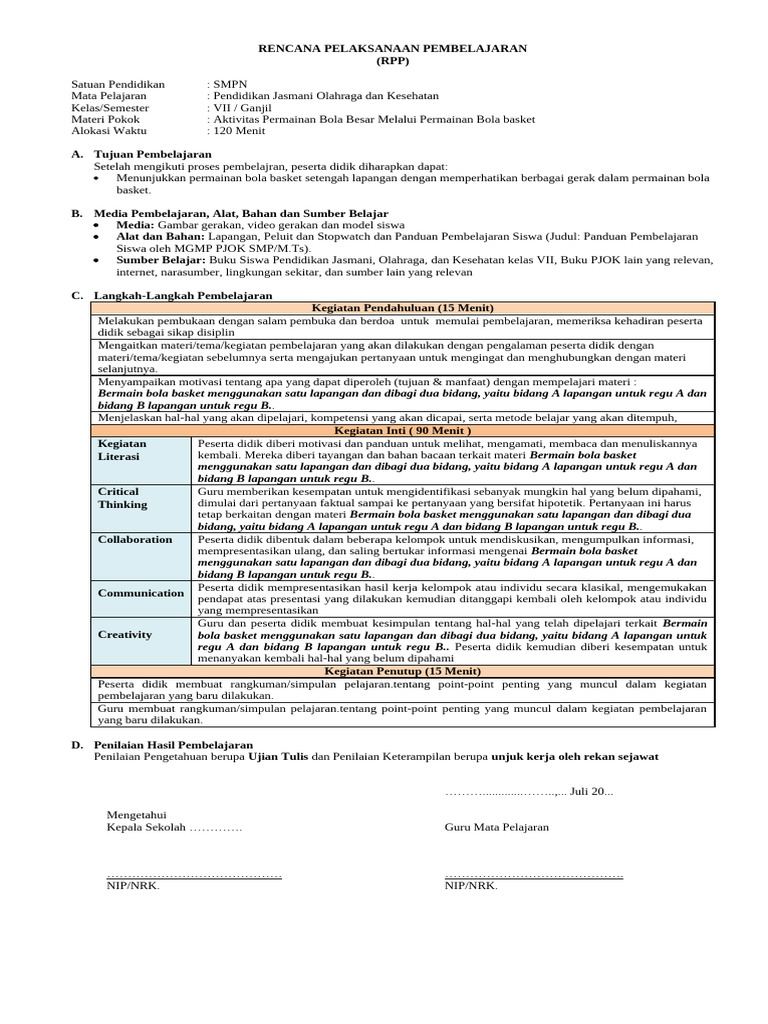 12. RPP 1.3 - Bola Basket 5 | PDF