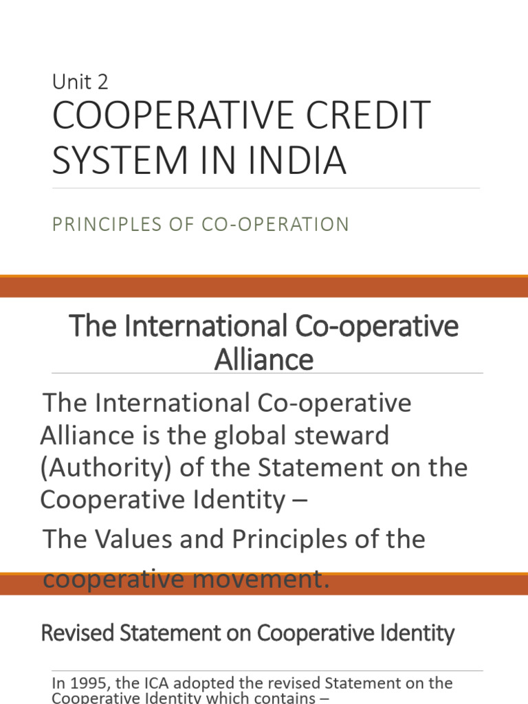Cooperative Credit System in India | PDF | Cooperative | Economies