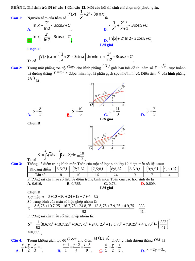 Đáp Án Chi Tiết-De Thi Thu Mon Toan-1201-2025 | PDF