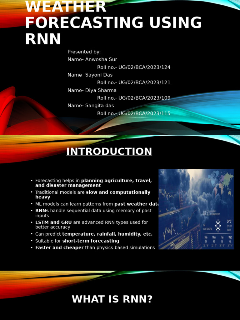 Weather Forecasting Using RNN | PDF | Algorithms | Learning