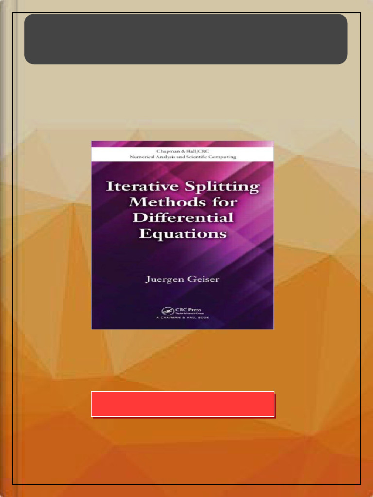 Iterative Splitting Methods for Differential Equations 1st Edition ...