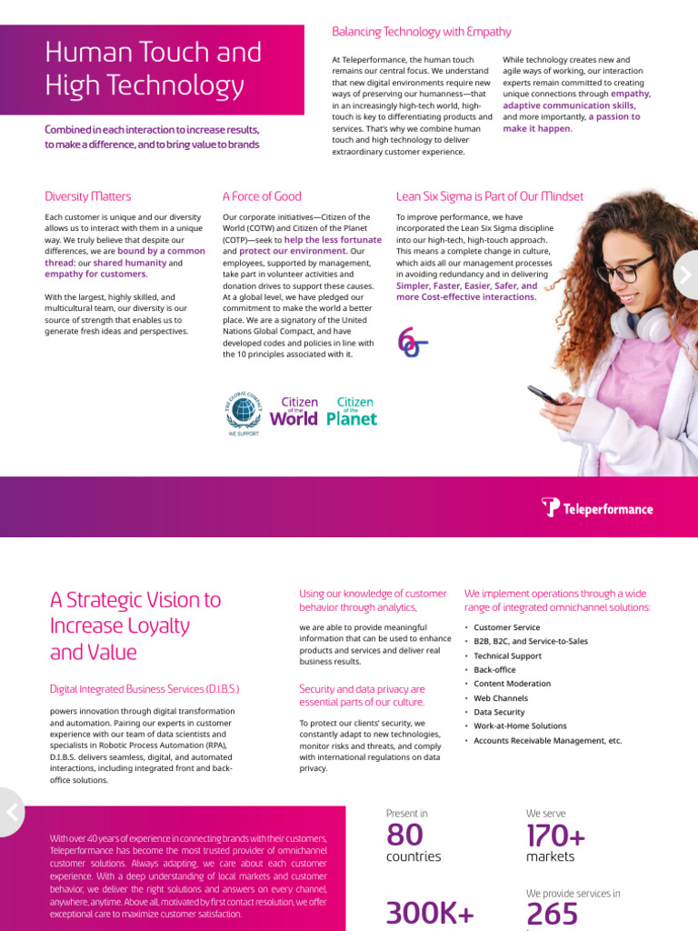 2 Pager Teleperformance Human Touch August 2019 | PDF | Analytics ...