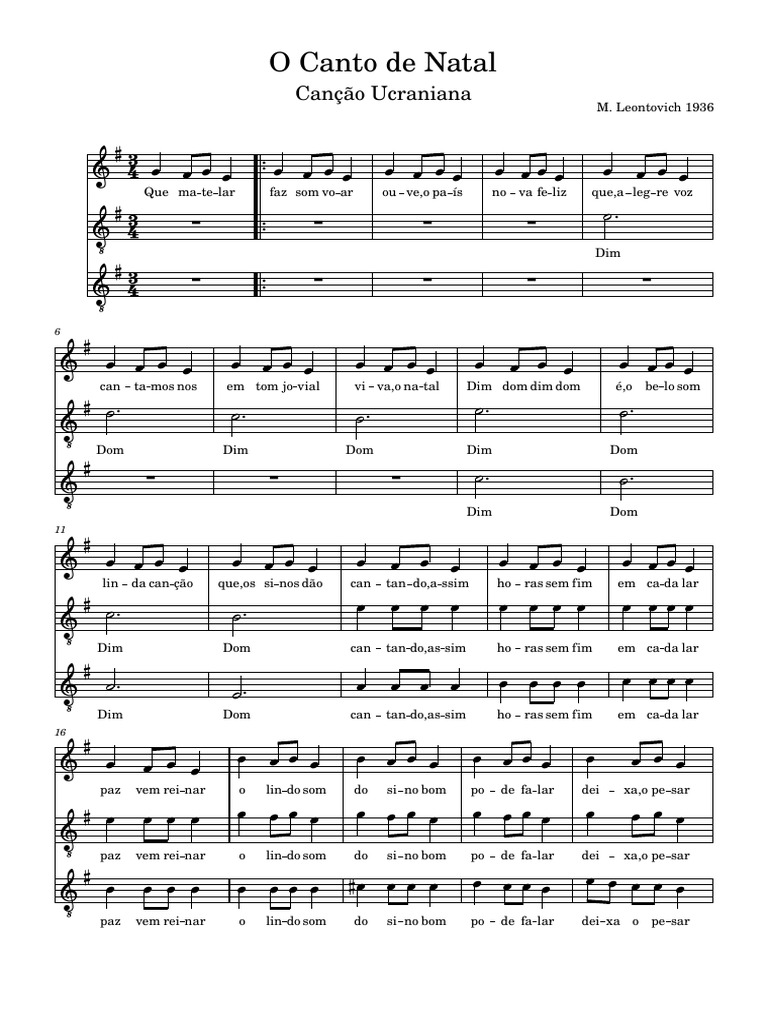 Canção Ucraniana: O Canto de Natal | PDF