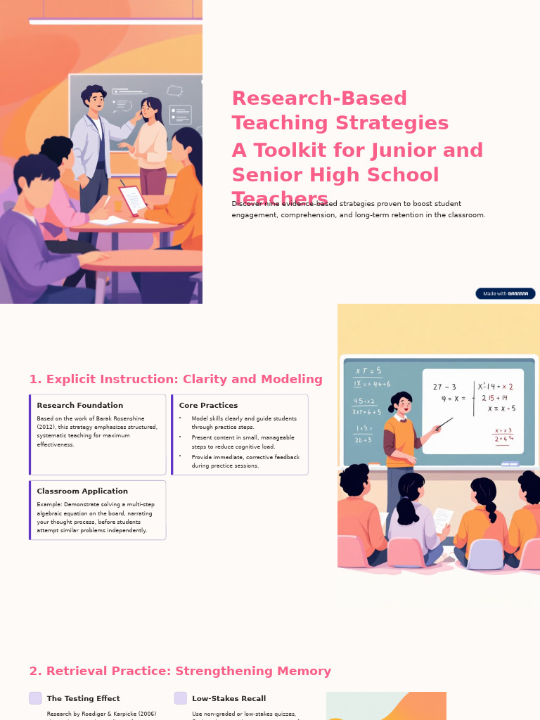 Research Based Teaching Strategies | PDF | Cognitive Psychology ...
