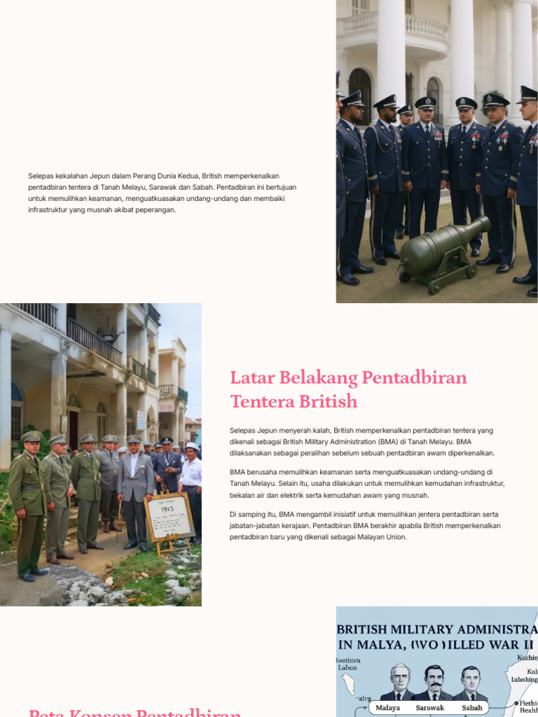 Bab 6 Pentadbiran Tentera British Di TM, Sarawak Dan Sabah | PDF