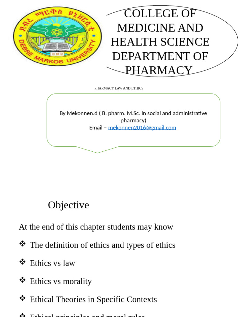 Pharmacy Law and Ethics Overview | PDF | Morality | Informed Consent