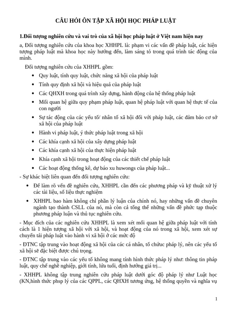 Câu Hỏi Xhhpl Viết | PDF