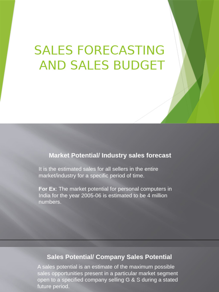 1. Sales Forecasting Methods and Techniques | PDF | Sales | Forecasting