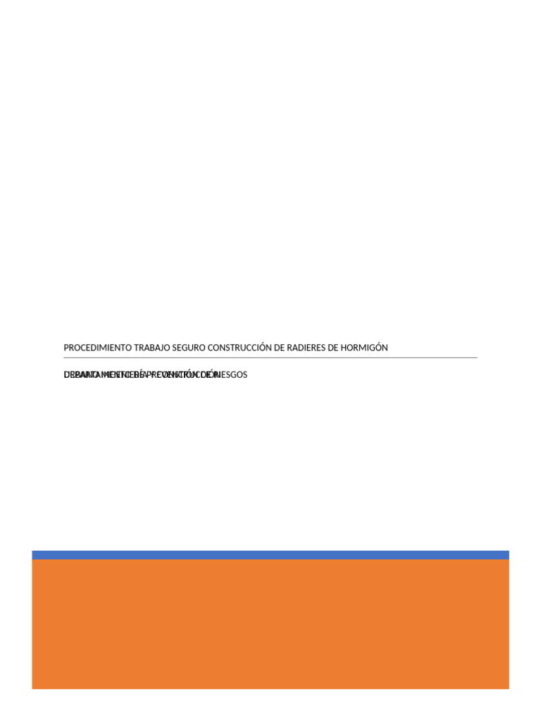 Procedimiento Seguro para Radieres de Hormigón | PDF | Hormigón | Riesgo