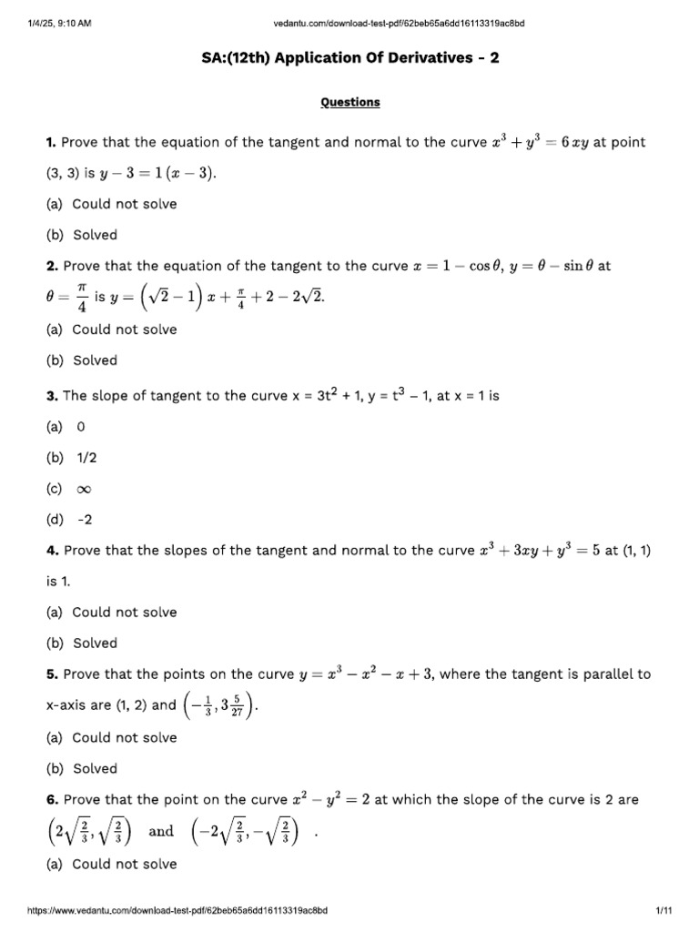 Applications of Derivatives 2 | PDF