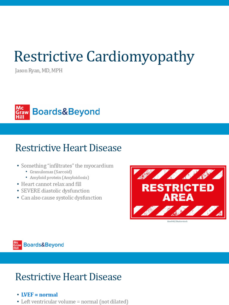 Restrictive Cardiomyopathy | PDF | Heart | Heart Failure