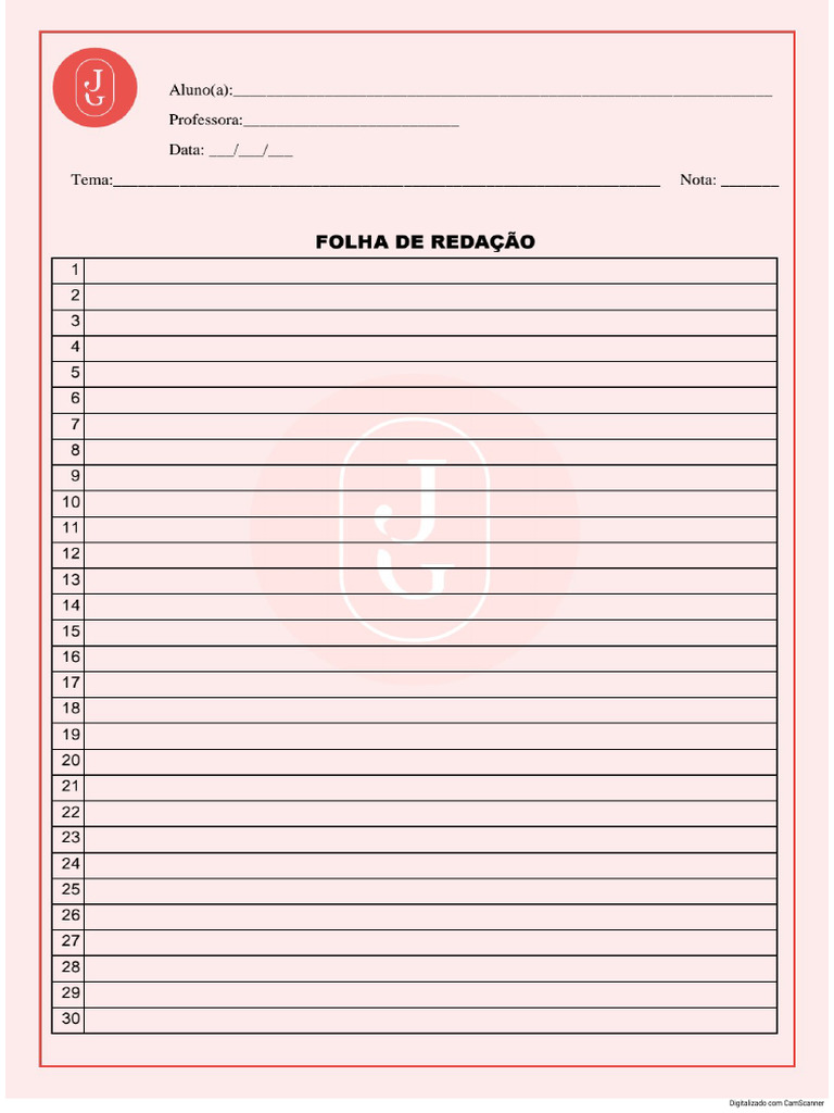 Nova Folha de Redação | PDF