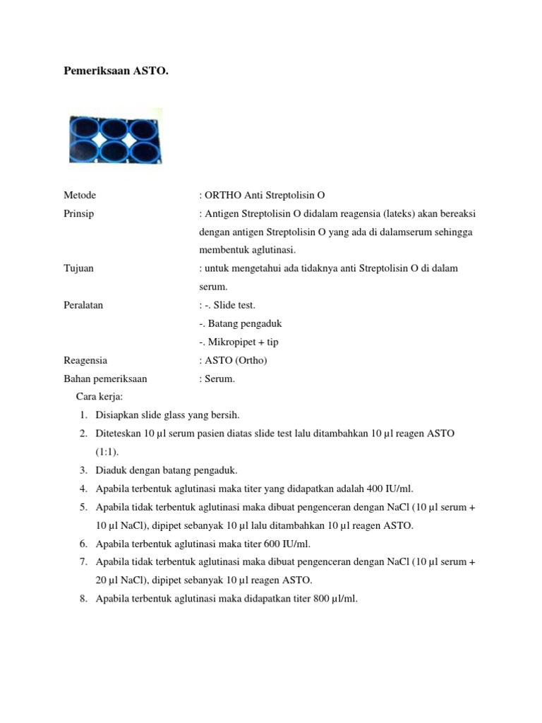 Pemeriksaan ASTO | PDF
