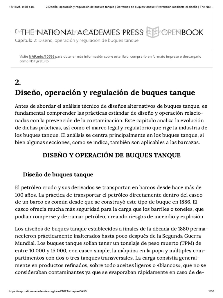 2 Diseño, Operación y Regulación de Buques Tanque - Derrames de Buques Tanque - Prevención ...
