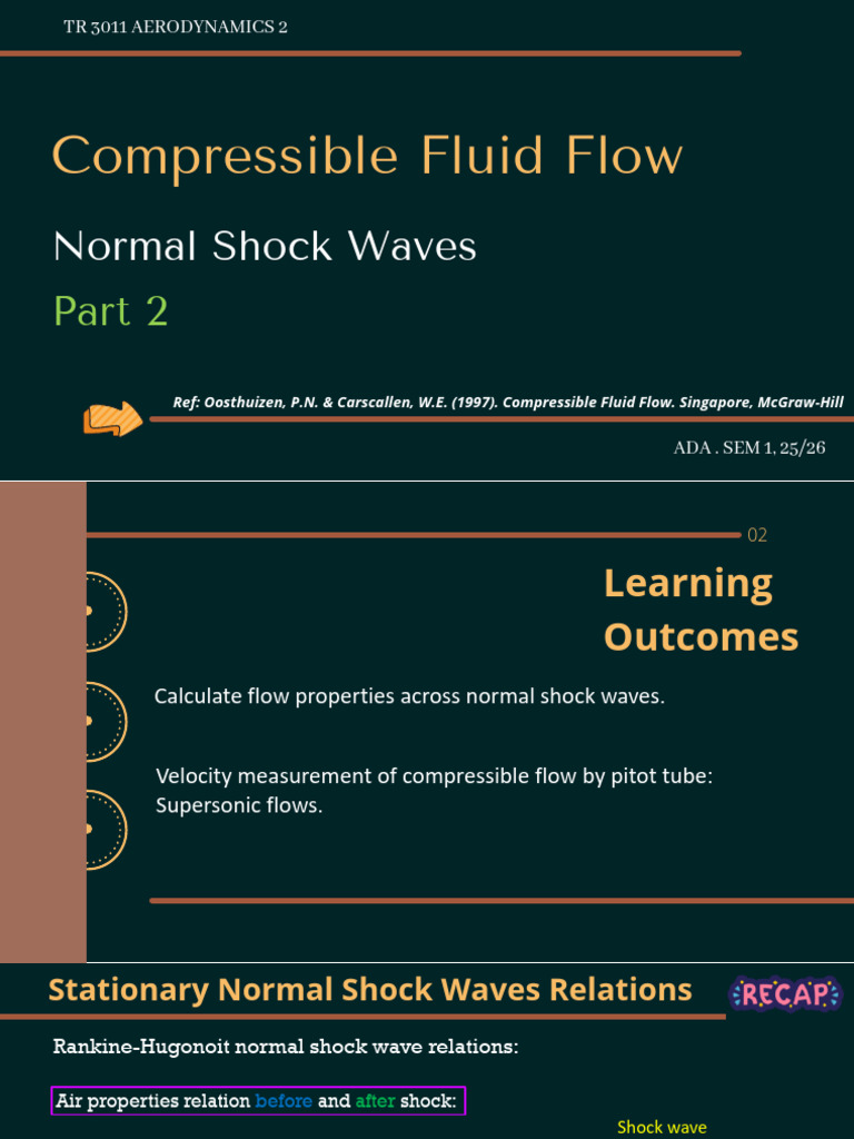 Lecture 4 Normal Shock Waves - Part 2 | PDF | Shock Wave | Mach Number