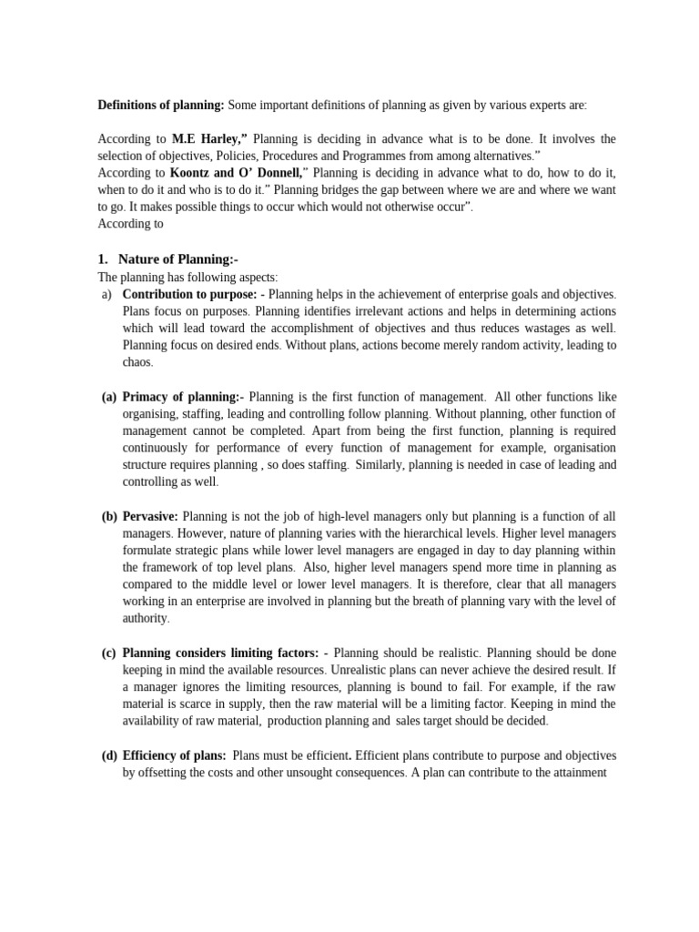 Planning | PDF | Goal | Policy
