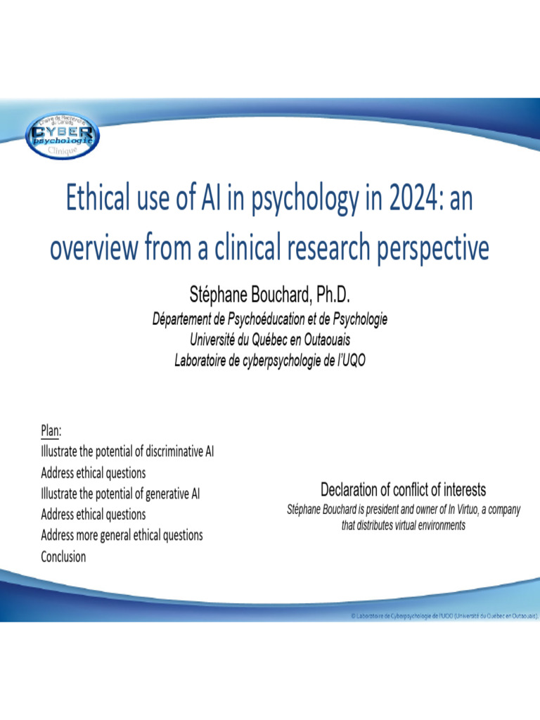 Draft Ethical Use of AI in Psychology | PDF | Artificial Intelligence ...