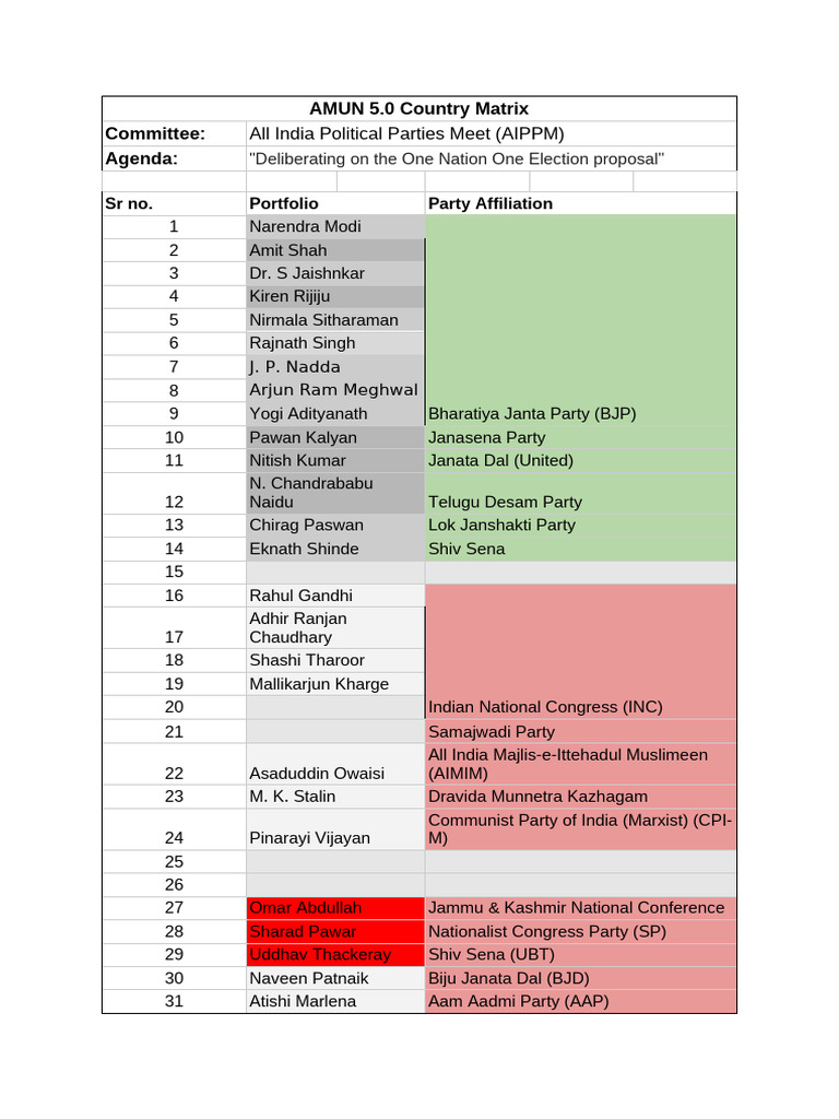 AMUN 5 Portfolio MAtrix | PDF