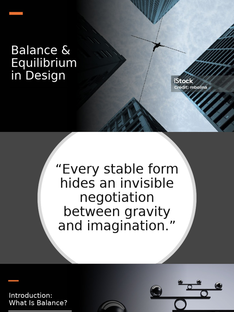 Balance and Equilibrium in Design | PDF | Force | Weight