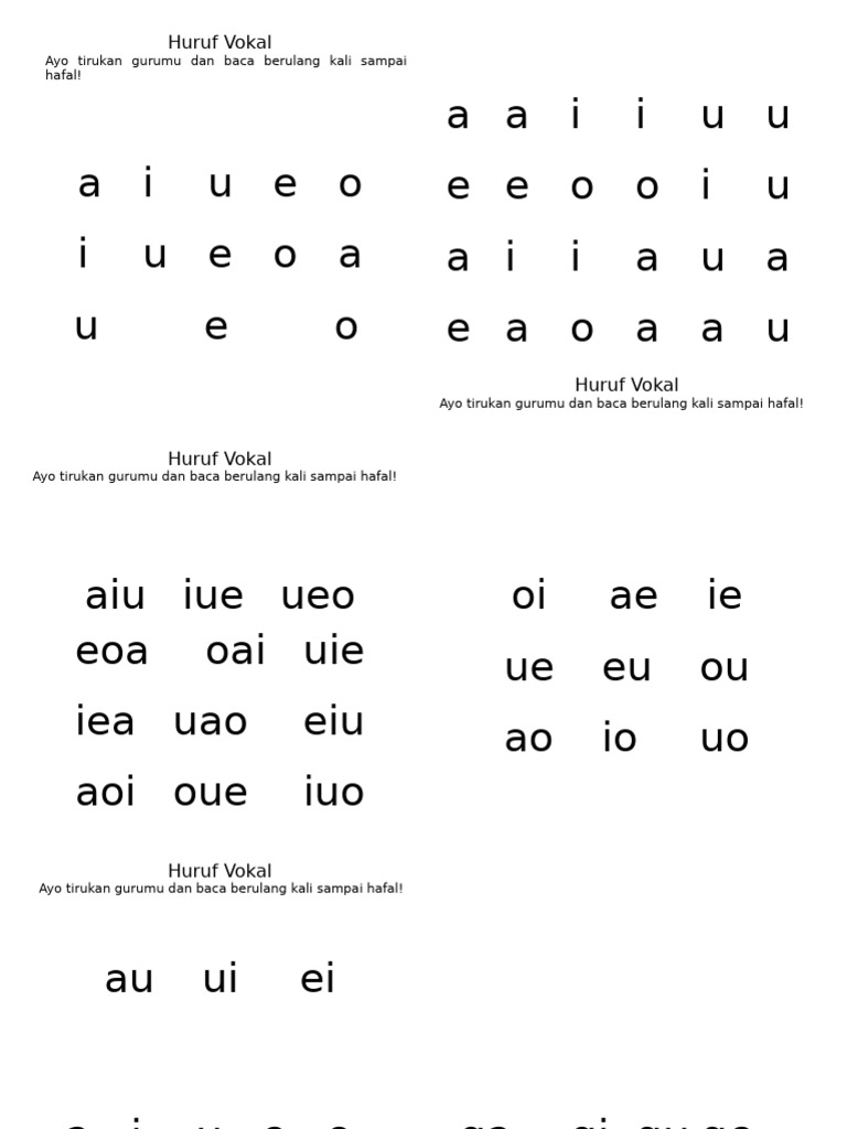Huruf Vokal | PDF