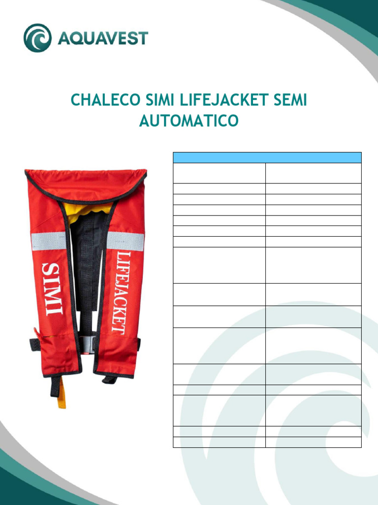 Simi Lifejacket Rojo | PDF