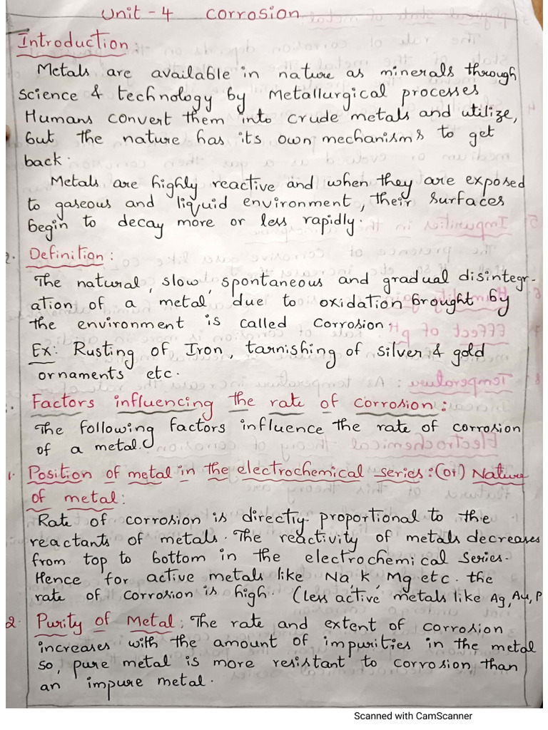Unit 4 Corrosion | PDF