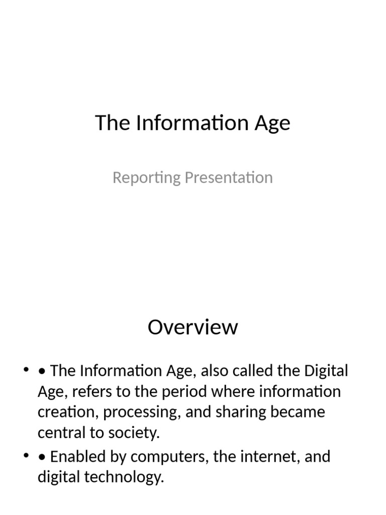 Understanding the Information Age | PDF
