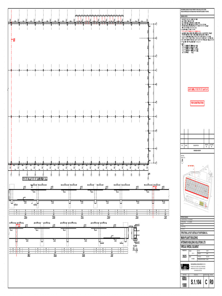 s1104 - r0 - Structural Layout & Details at Plinth Beam LVL - For Main ...