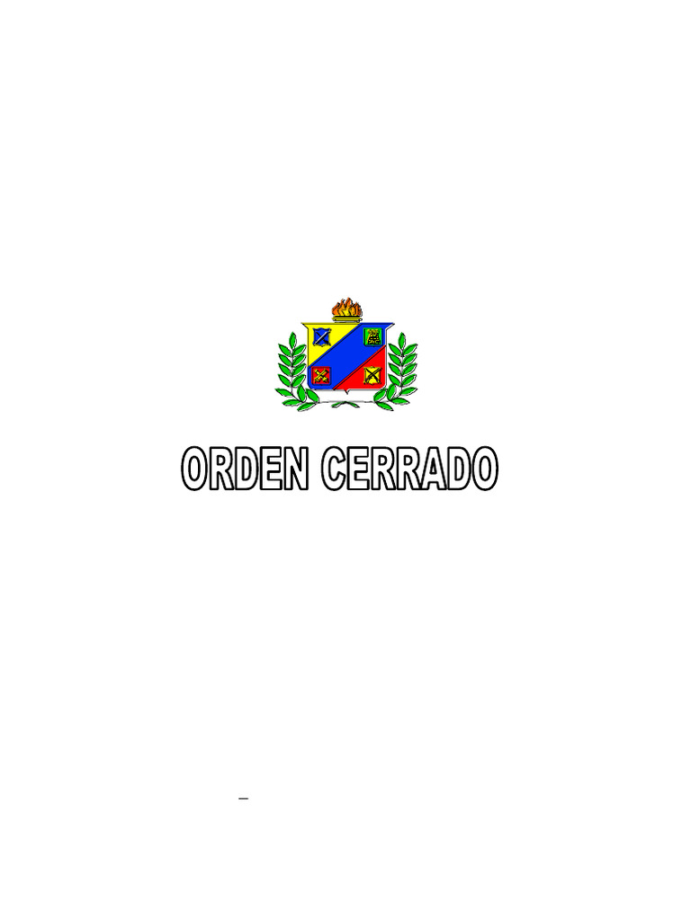 Manual de Orden Cerrado | PDF