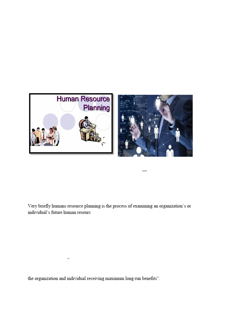 Human Resource Planning Essentials | PDF | Human Resources | Human ...