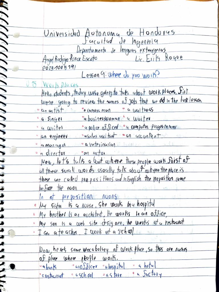 Lección 9 inglés 1 | PDF