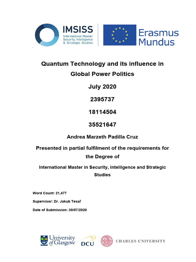 Quantum Technology and Its Influence Over Global Politics - Cruz | PDF ...