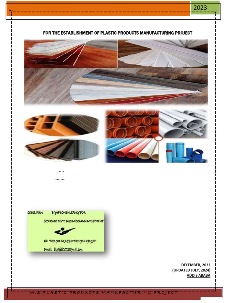 Feasibility Study for Plastic Manufacturing | PDF | Net Present Value ...