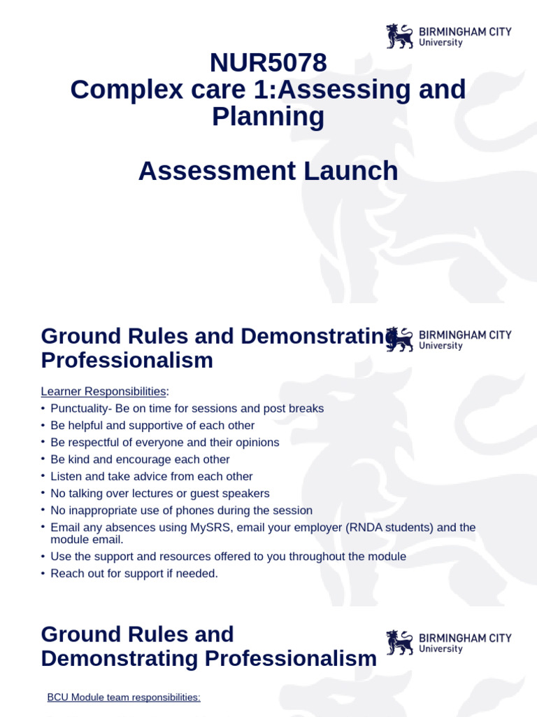 NUR5078 Complex Care Assessment Guide | PDF | Turnitin | Plagiarism