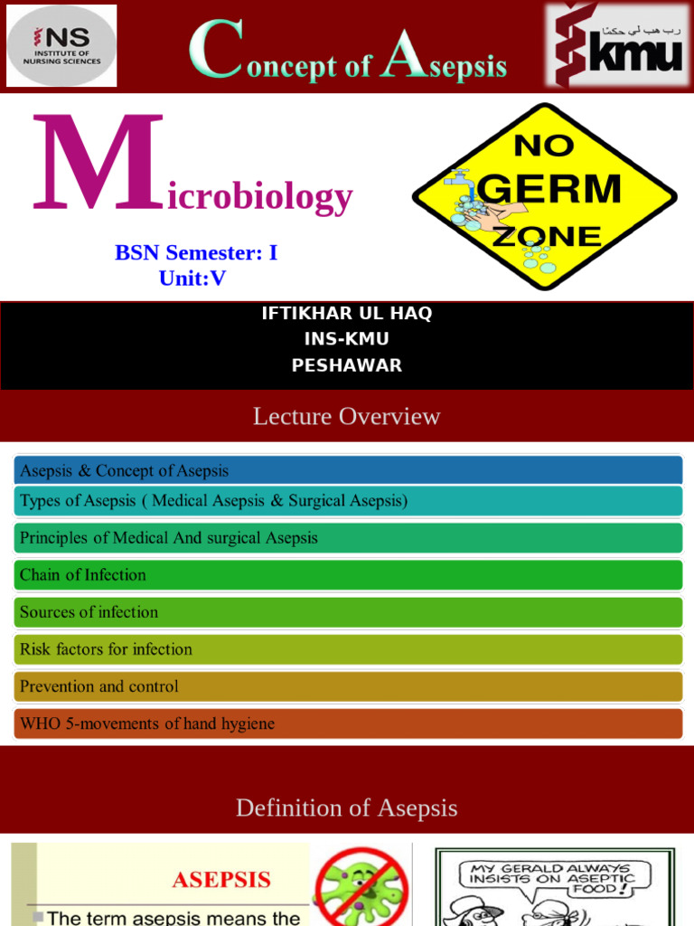 Unit-6 Concept of Asepsis | PDF | Infection | Pathogen