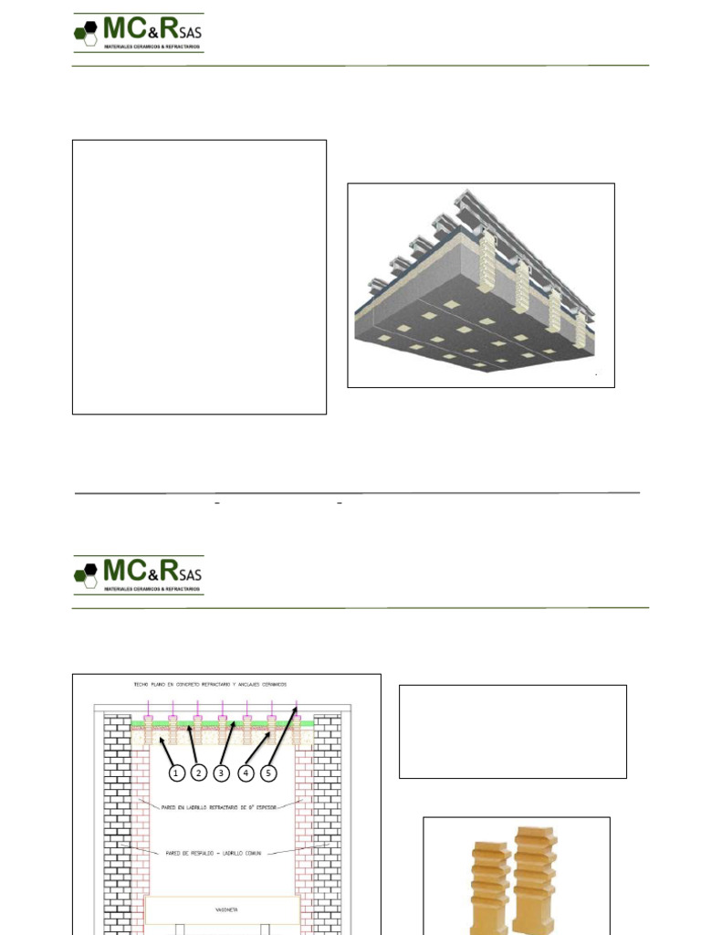 Sistema de Techo Plano en Concreto Refractario | PDF