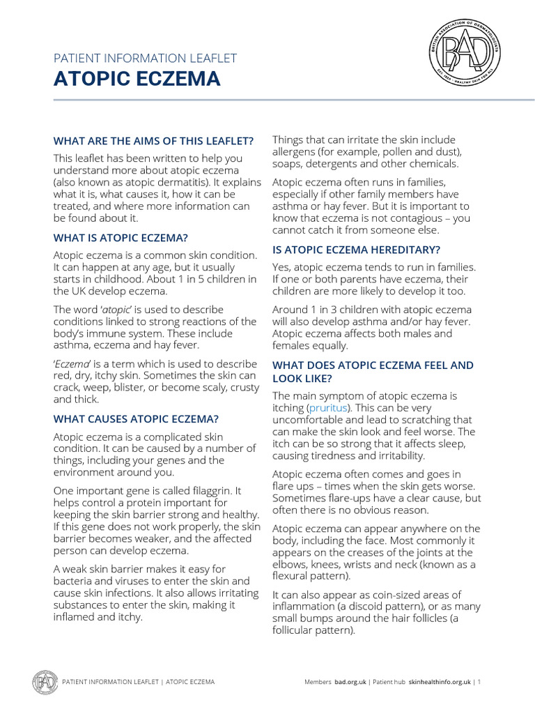 Atopic Eczema Aug 2025 | PDF | Dermatitis | Immunology