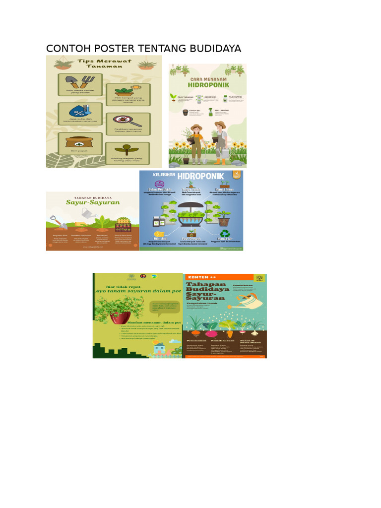 Contoh Poster Tentang Budidaya Tanaman | PDF