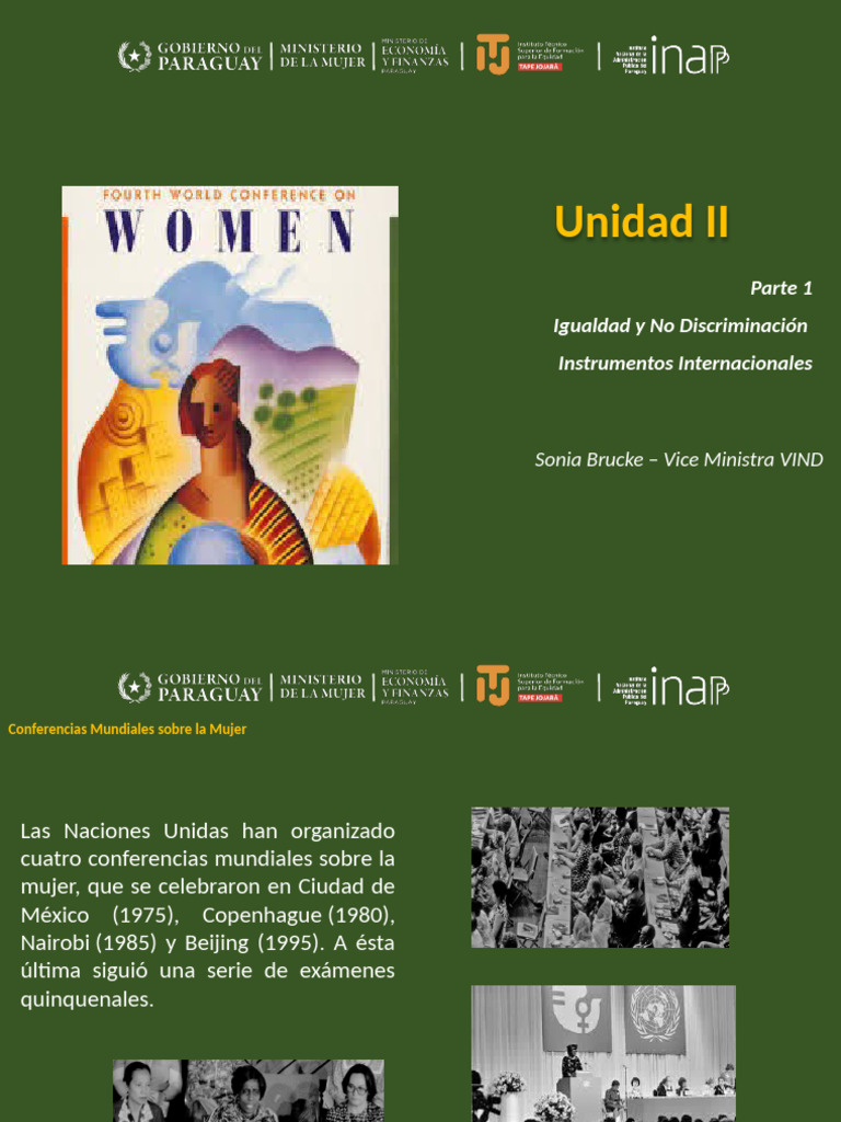 Conferencias sobre Igualdad de Género | PDF