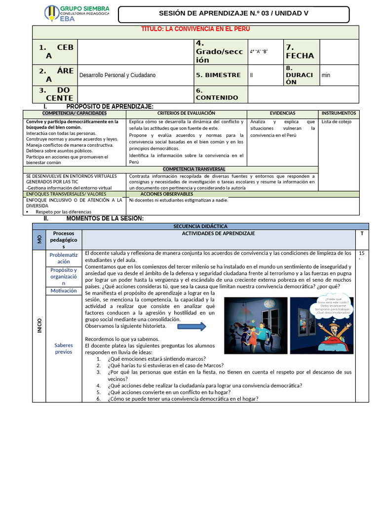 UD-V S3 DPC 4° CONVIVENCIA EN EL PERU | PDF | Tolerancia | Democracia