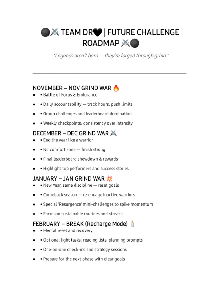 Team DR Future Challenge Roadmap | PDF