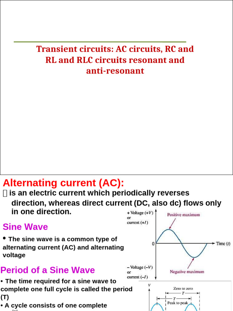8-9 - 10 Transient Circuits AC Circuits RLC Mod | PDF | Electrical ...